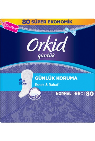 Orkid Günlük Ped Normal Dev Ekonomi Paketi 80 Ped Orkid Günlük Ped Normal Dev Ekonomi Paketi 80 Ped