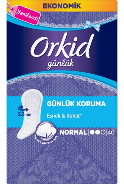 Orkid Günlük Ped Normal Ekonomik Paket 40 Ped Orkid Günlük Ped Normal Ekonomik Paket 40 Ped