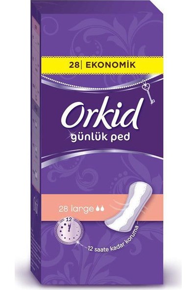 Orkid Günlük Ped 2'li Eko Paket Uzun 28 Ped Orkid Günlük Ped 2'li Eko Paket Uzun 28 Ped