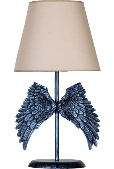 qdec Modern Dizayn Melek Abajur Turkuaz Bej