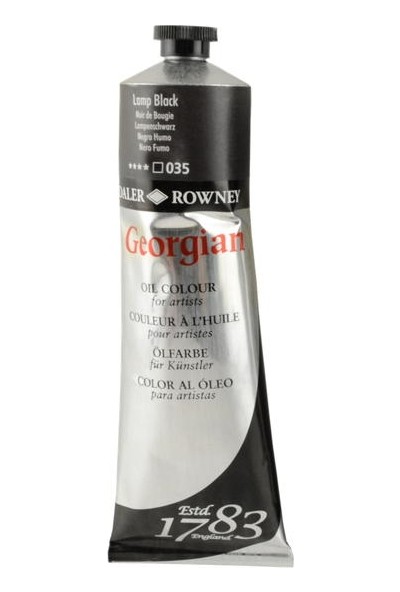 Daler Rowney Georgian Yağlı Boya 225ml - N:035 Lamp Black Daler Rowney Georgian Yağlı Boya 225ml - N:035 Lamp Black