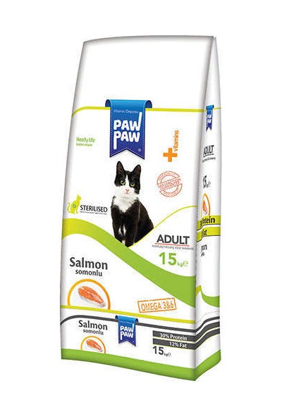 Pawpaw Sterilised Somonlu Kısırlaştırılmış Kedi Maması 15 Kg Pawpaw Sterilised Somonlu Kısırlaştırılmış Kedi Maması 15 Kg