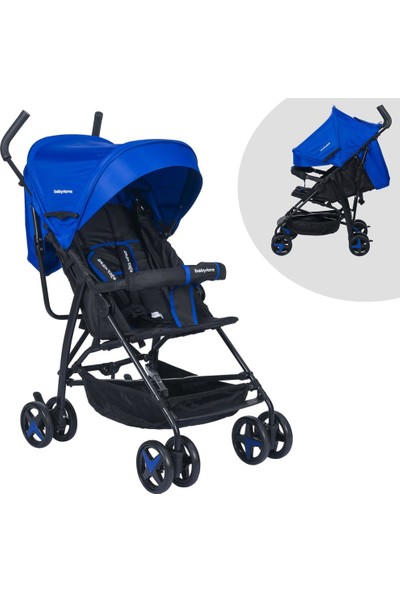 Baby Home BH-103 Tam Yatar Siyah Mavi Baston Bebek Arabası Baby Home BH-103 Tam Yatar Siyah Mavi Baston Bebek Arabası