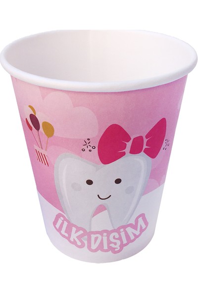 Elitetime Bardak Karton İlk Dişim Pembe 8Oz 8 Adet Elitetime Bardak Karton İlk Dişim Pembe 8Oz 8 Adet