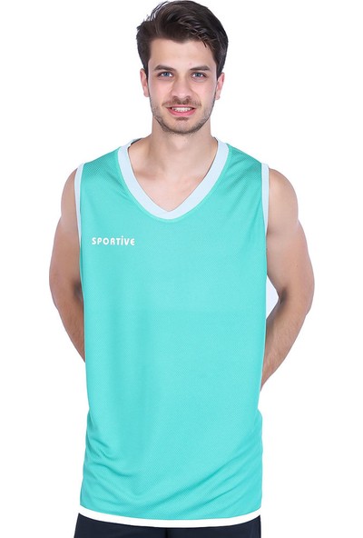 Sportive Basics Line Erkek V Yaka Çift Taraflı Turkuaz Basketbol Antrenman Forması 500001-0YB Sportive Basics Line Erkek V Yaka Çift Taraflı Turkuaz Basketbol Antrenman Forması 500001-0YB