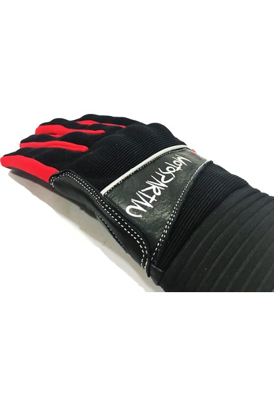 Motospartan Mevsimlik Motosiklet Eldiven Korumalı (L) Beden Ms04 Siyah - Kırmızı