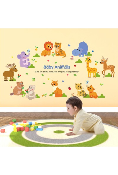 Crystal Kids Bebek ve Çocuk Odası Yavru Hayvanlar Baby Animals PVC Duvar Sticker Crystal Kids Bebek ve Çocuk Odası Yavru Hayvanlar Baby Animals PVC Duvar Sticker