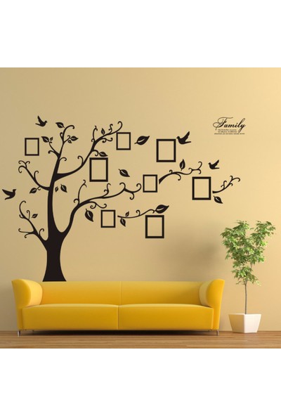 Crystal Kids Soy Ağacı Şekilli Fotoğraf Resim Çerçeveli XL PVC Duvar Sticker
