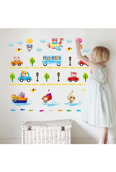 Crystal Kids Çocuk Şehri Bebek ve Çocuk Odası PVC Duvar Sticker
