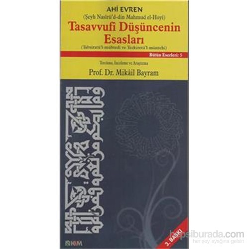Tasavvufi Düşüncenin Esasları-Mikâil Bayram Kitabı ve Fiyatı