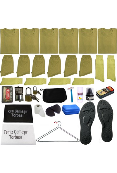 Curcuna 6'lı Temel Askeri Malzeme Paketi: Acemi/bedelli Asker Seti Paketi Curcuna 6'lı Temel Askeri Malzeme Paketi: Acemi/bedelli Asker Seti Paketi