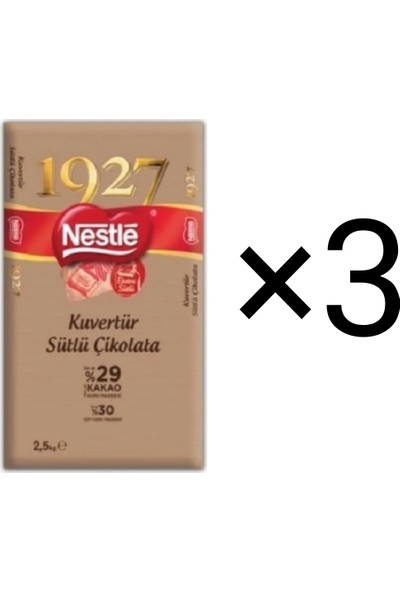Nestle 1927 Sütlü Kuvertür 2,5 kg X3 Nestle 1927 Sütlü Kuvertür 2,5 kg X3