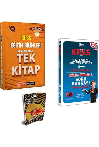 Pegem 2021 Eğitim Bilimleri Konu Tek Kitap ve Yargı Tahmini Anahtar Sorular Soru Bankası + Deneme Pegem 2021 Eğitim Bilimleri Konu Tek Kitap ve Yargı Tahmini Anahtar Sorular Soru Bankası + Deneme
