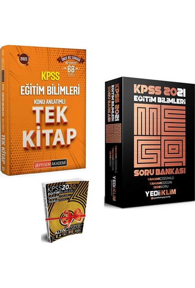 Pegem 2021 Eğitim Bilimleri Konu Tek Kitap ve Yediiklim Mega Soru Bankası + Deneme Pegem 2021 Eğitim Bilimleri Konu Tek Kitap ve Yediiklim Mega Soru Bankası + Deneme