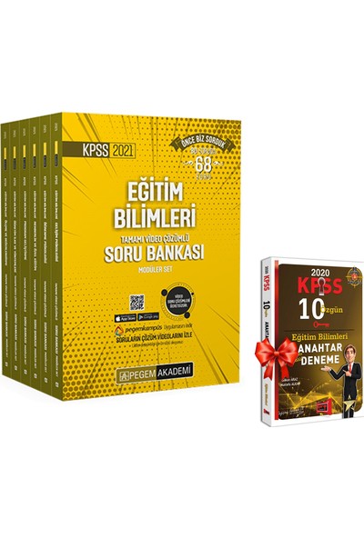 Pegem 2021 KPSS Eğitim Bilimleri Soru Bankası Modüler Seti + Yargı 10 Özgün Anahtar Deneme Pegem 2021 KPSS Eğitim Bilimleri Soru Bankası Modüler Seti + Yargı 10 Özgün Anahtar Deneme