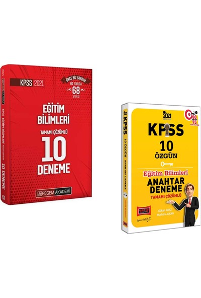 Pegem 2021 KPSS Eğitim Bilimleri Çözümlü 10 Deneme ve yargı 10 Özgün Anahtar Deneme Pegem 2021 KPSS Eğitim Bilimleri Çözümlü 10 Deneme ve yargı 10 Özgün Anahtar Deneme