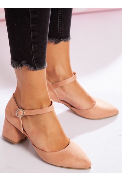 Ayakkabı Havuzu Topuklu Ayakkabı - Pudra Süet - Ayakkabı Havuzu