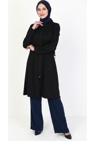 Zenane Boydan Fermuarlı Kap - Lacivert - Zenane