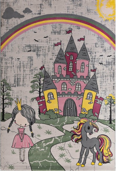 Gümüşsuyu Wonderkids 133X190 11255 - Krem Çocuk Odası Halısı