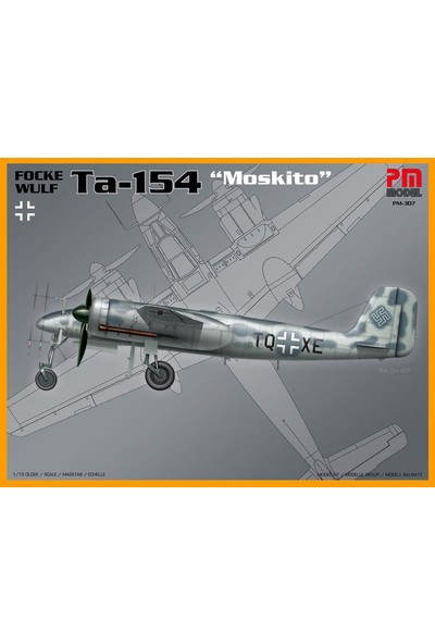 Pm Model Crewturk Focke Wulf TA-154 Plastik Maket Pm Model Crewturk Focke Wulf TA-154 Plastik Maket