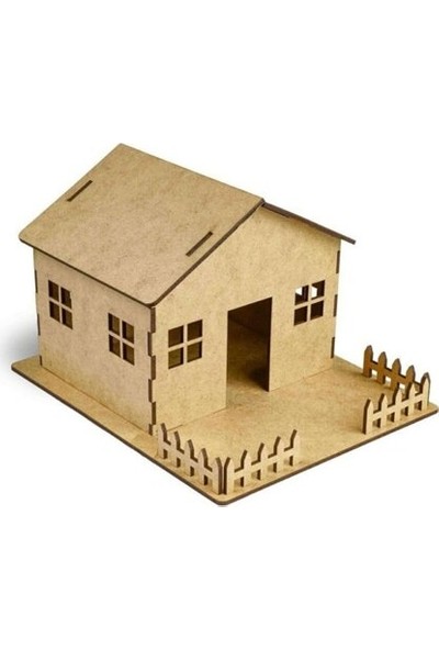 Emay Center Boya Setli, 3D Ahşap Boyama Maketi Klasik Ev Maket Etkinlik Oyunu Emay Center Boya Setli, 3D Ahşap Boyama Maketi Klasik Ev Maket Etkinlik Oyunu