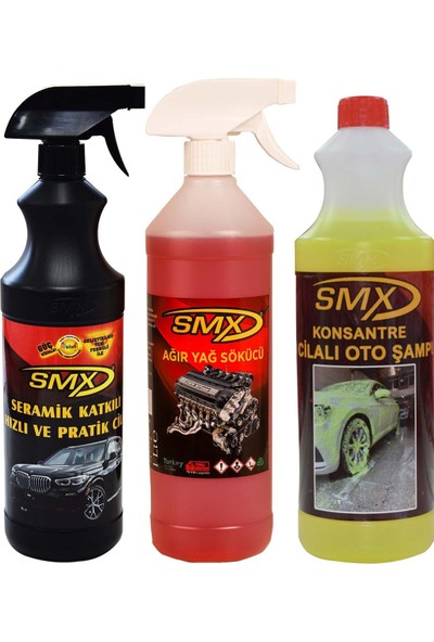 Smx Ağır Yağ Çözücü - Smx Seramik Katkılı Hızlı Cila - Smx %40 Cilalı Şampuan Smx Ağır Yağ Çözücü - Smx Seramik Katkılı Hızlı Cila - Smx %40 Cilalı Şampuan