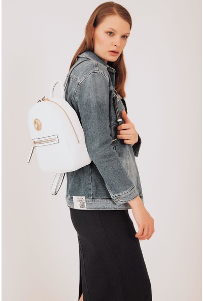 U.s. Polo Assn. US8709 Beyaz Kadın Sırt Çantası