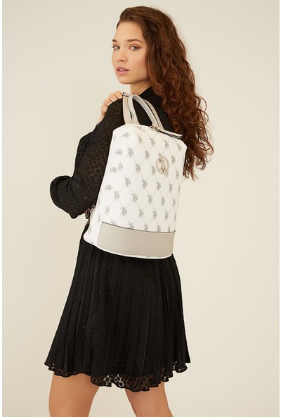 U.s. Polo Assn. US8705 Beyaz Kadın Sırt Çantası
