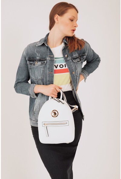 U.s. Polo Assn. US8711 Beyaz Kadın Sırt Çantası