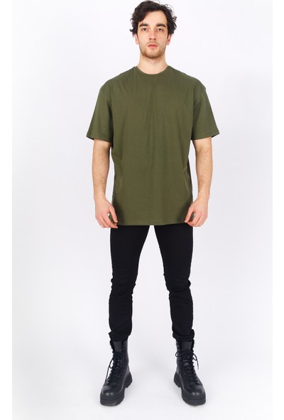 Manche Haki Oversize T-Shirt Manche Haki Oversize T-Shirt