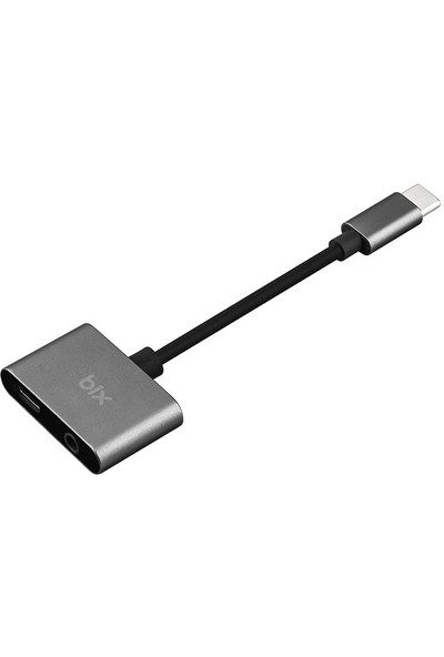 Bix Adp-07 Type-C To 3.5mm Kulaklık ve Pd Şarj Dönüştürücü Adaptör