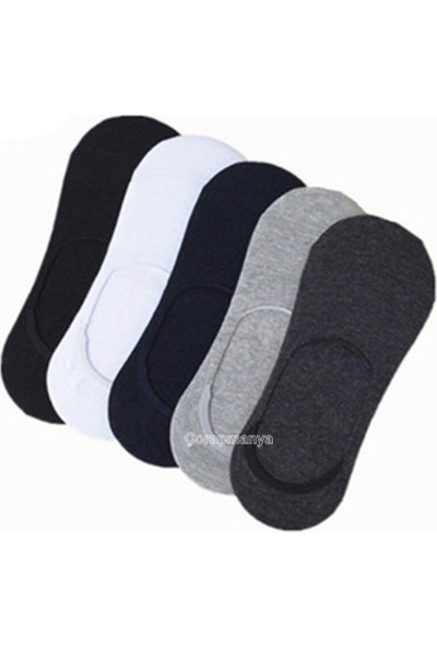 Çorapmanya 5' Li Paket Bambu Suba Görünmez Kaydırmaz Topuk Silikonlu Erkek Babet Çorap Çok Renkli Çorapmanya 5' Li Paket Bambu Suba Görünmez Kaydırmaz Topuk Silikonlu Erkek Babet Çorap Çok Renkli