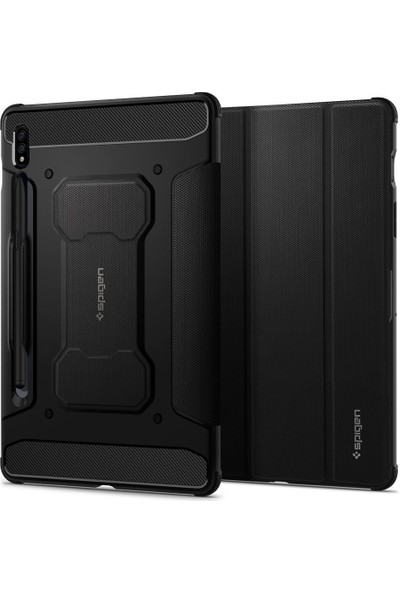 Spigen Samsung Galaxy Tab S7 Kılıf Rugged Armor Pro Black Black - ACS01604 Spigen Samsung Galaxy Tab S7 Kılıf Rugged Armor Pro Black Black - ACS01604