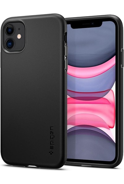 Spigen Apple iPhone 11 Kılıf Thin Fit Pro Black - ACS02041