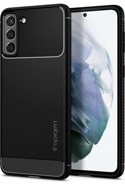Spigen Samsung Galaxy S21 Kılıf Rugged Armor Matte Black - ACS02421 Spigen Samsung Galaxy S21 Kılıf Rugged Armor Matte Black - ACS02421