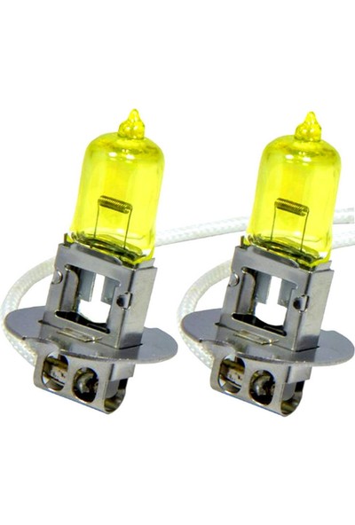 Flösher 12V H3 Süper Sarı Işık Civciv Sarısı Limon Sarısı Ampul Flösher 12V H3 Süper Sarı Işık Civciv Sarısı Limon Sarısı Ampul