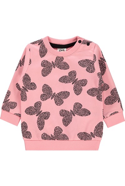 Civil Baby Kız Bebek Sweatshirt 6-18 Ay Pudra
