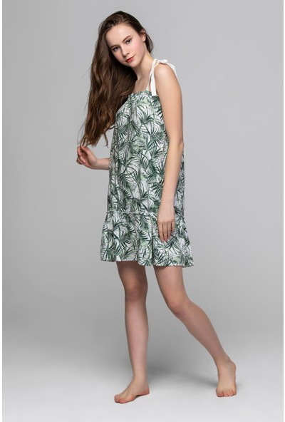Lilian Kadın Yeşil Palmiye Elbise