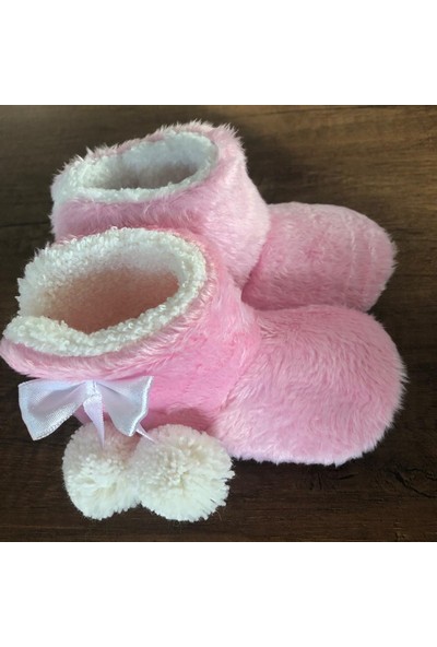 Pomidik Çocuk Panduf Ponponlu Bebe Pembe Pomidik Çocuk Panduf Ponponlu Bebe Pembe