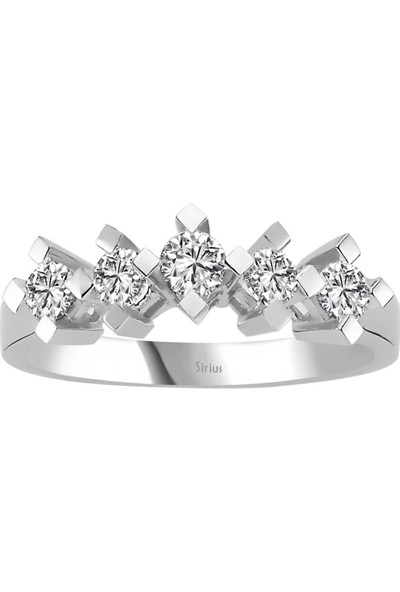 Sirius F Renk 0,50 Karat Pırlanta 5 Taş Yüzük 0423R0097