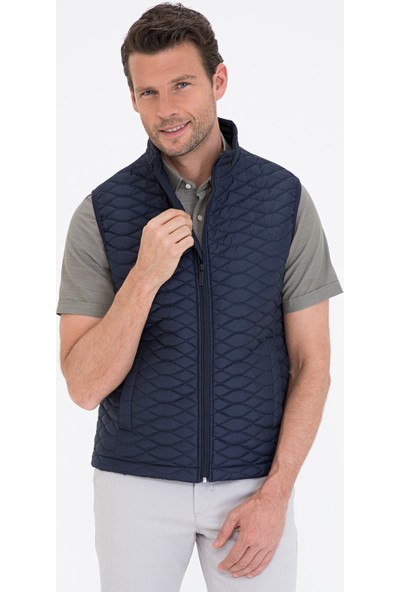 Pierre Cardin Lacivert Standart Fit Yelek 50240596-VR033 Pierre Cardin Lacivert Standart Fit Yelek 50240596-VR033