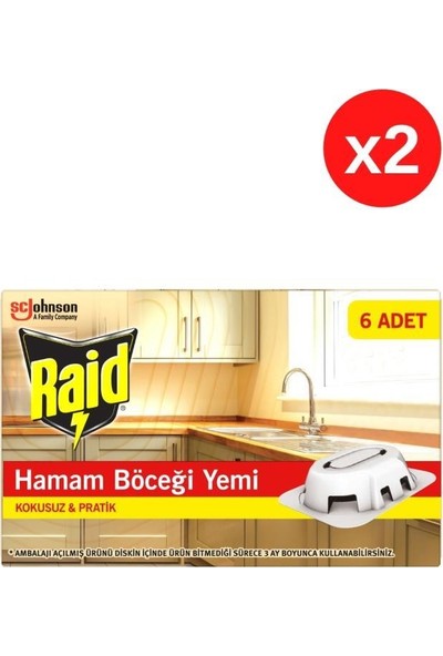 Raid Hamam Böceği Yemi - 12 Adet Raid Hamam Böceği Yemi - 12 Adet