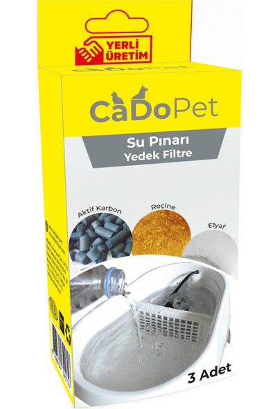 Cado Pet Su Pınarı Yedek Kartuş Filtre 3 Lü Paket Cado Pet Su Pınarı Yedek Kartuş Filtre 3 Lü Paket