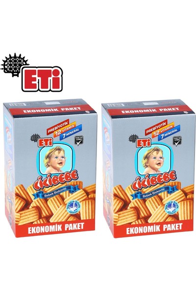 Eti Cici Bebe Bisküvisi 1000 gr Kutu (2'li Set) Eti Cici Bebe Bisküvisi 1000 gr Kutu (2'li Set)