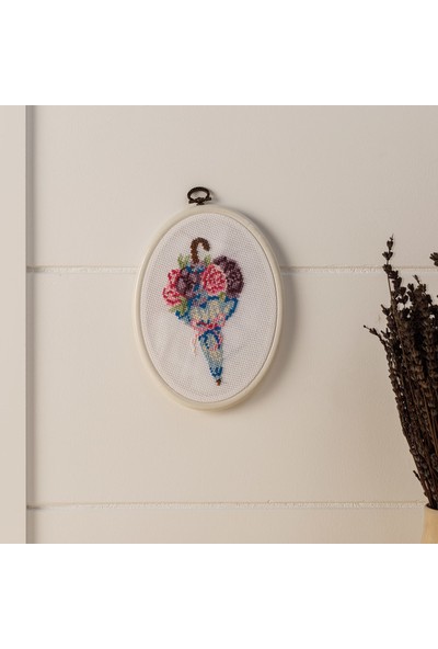 Esta Rosa Etamin Goblen Set 19x14,5 Cm