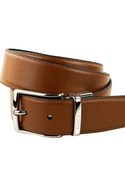 Emnana Dana Derisi İki Taraflı Kemer - Açık Kahve