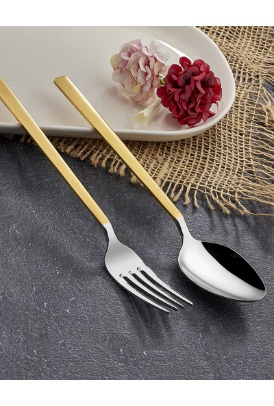 Avcı Soft Touch Mat 30 Parça Çatal Kaşık Takımı 18/10 Paslanmaz Çelik Avcı Soft Touch Mat 30 Parça Çatal Kaşık Takımı 18/10 Paslanmaz Çelik