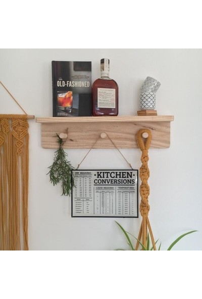 Lina Ahşap Diyarı Ahşap Raflı Duvar Askılığı Montessori Askılık Lina Ahşap Diyarı Ahşap Raflı Duvar Askılığı Montessori Askılık