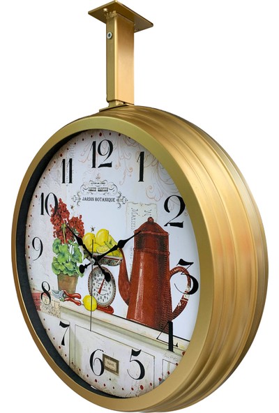 Platin Saat 40 cm Gold Metal Mutfak Istasyon Tavan Saati Platin Saat 40 cm Gold Metal Mutfak Istasyon Tavan Saati
