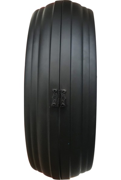 Platin Saat 40 cm Siyah Metal Klasik Istasyon Duvar Saati